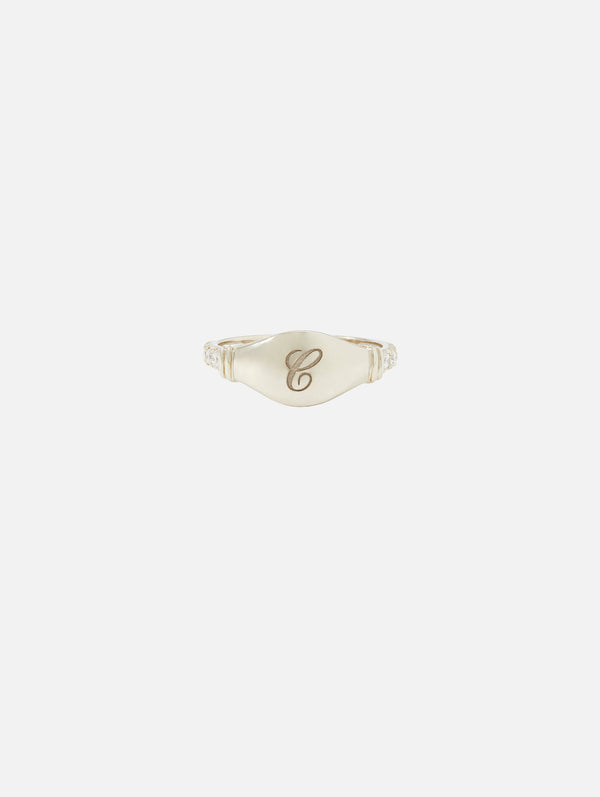 THE MAIA PINKY RING 'C' | RENVI | elysewalker