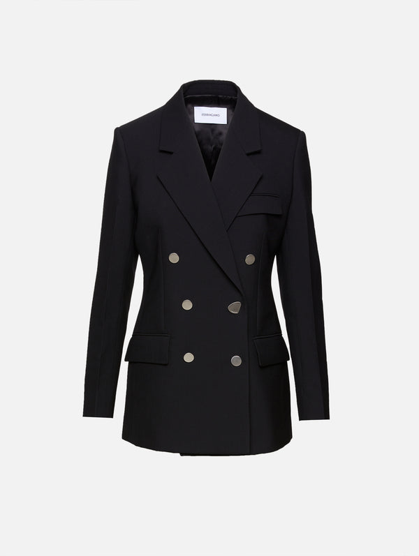 Giacca Double Breasted Blazer | FERRAGAMO | elysewalker