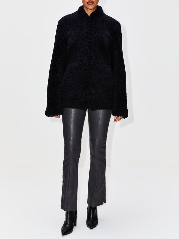 Cinched Shearling Jacket | TOTÉME | elysewalker