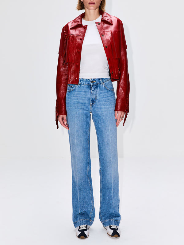 Leather Fringe Jacket | CHLOÉ | elysewalker