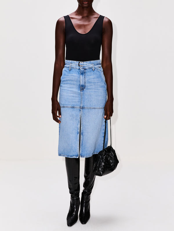 Cecilia Denim Skirt | BRANDON MAXWELL | elysewalker