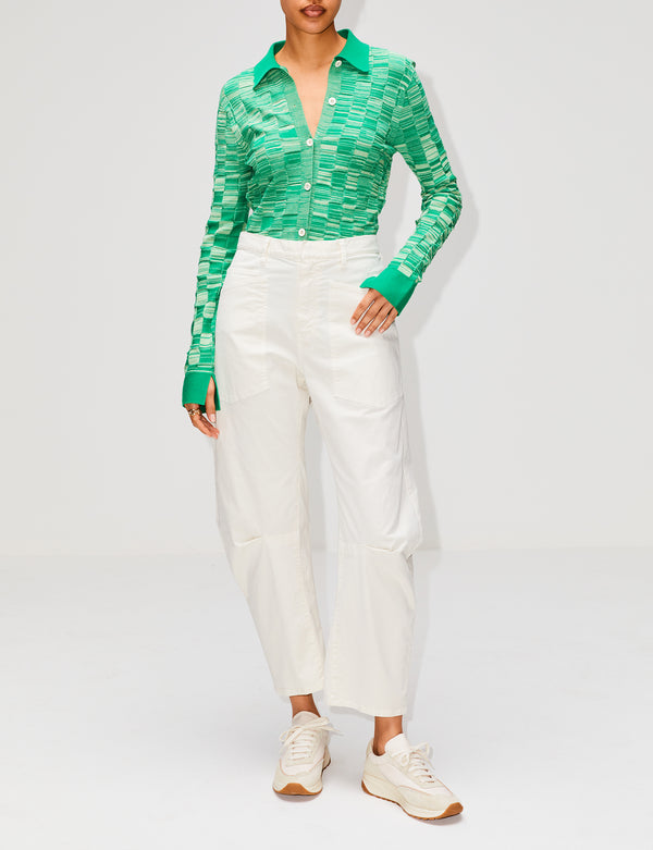 Rib Knit Button Up Sweater | ROSETTA GETTY | elysewalker