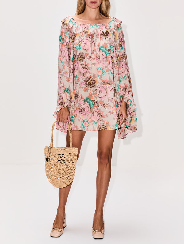 Ruffle Printed Dress | CHLOÉ | elysewalker