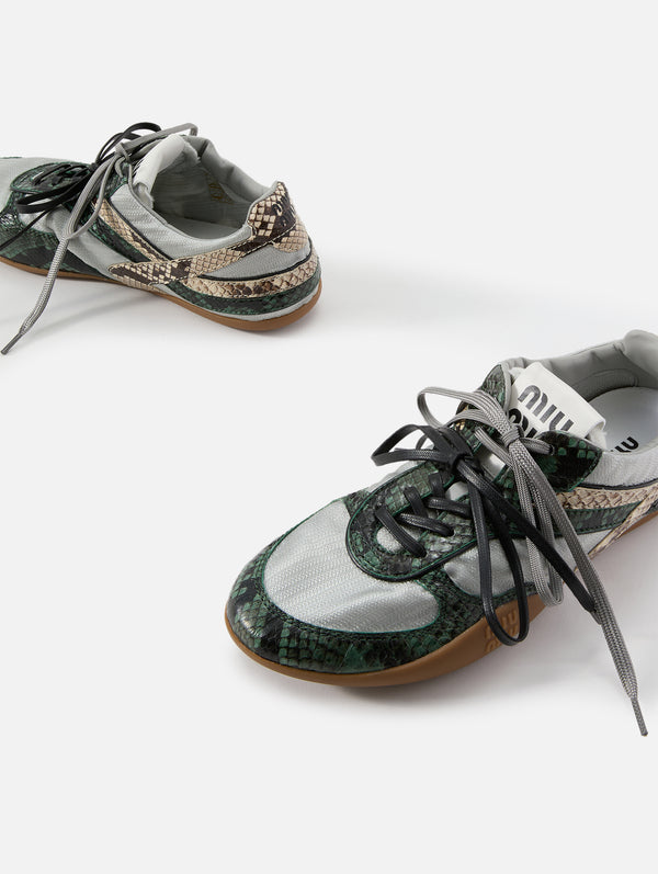 Snake Print Sneaker | MIU MIU | elysewalker
